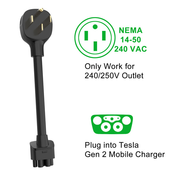 NEMA 14-50 Adapter for TSL Gen 2 Portable Charger | EVCONN